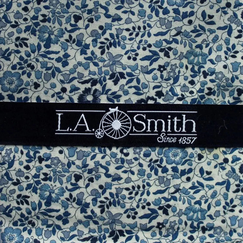 LA Smith | LA Smith 'Katie & Millie' Blue Cotton Pocket Square Made With Liberty Fabric ...