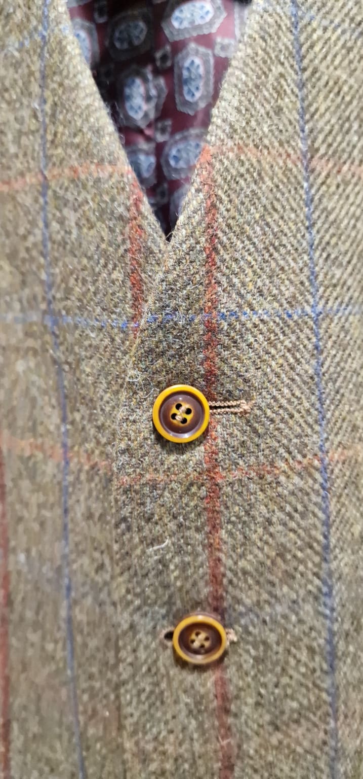 Barucci | Barucci Frost Men's Vintage Brown Pure Wool Tweed Waistcoat ...