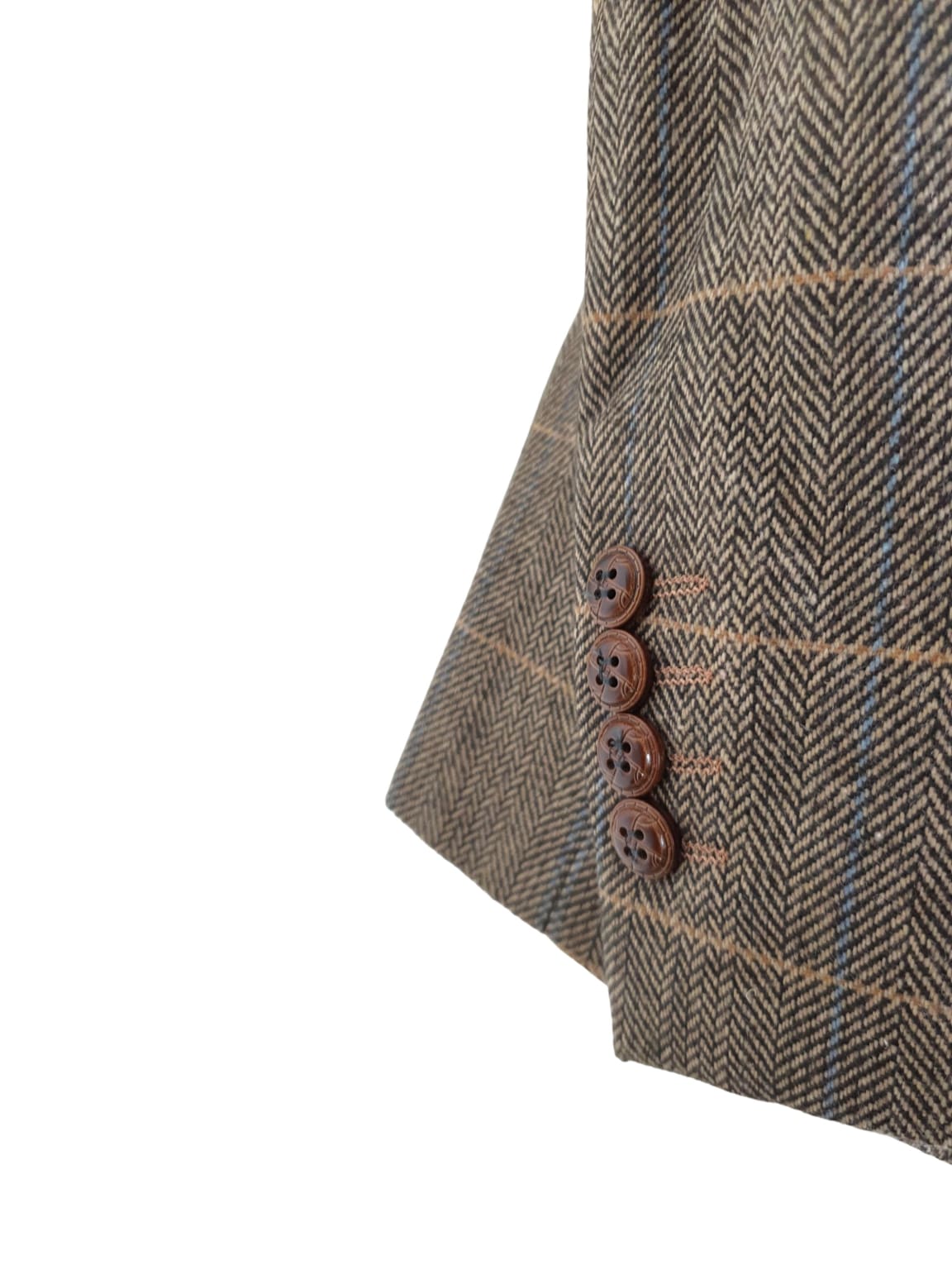 Barucci | Barucci Louis Men's Tan Slim Fit Tweed 3 Piece Suit ...