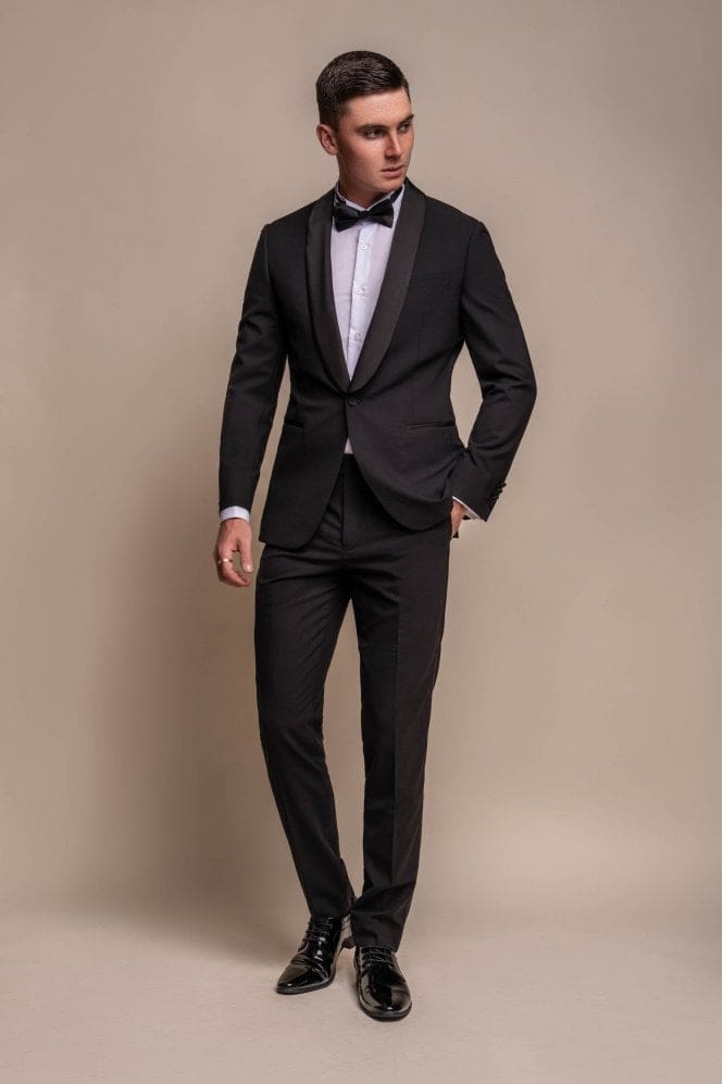 Cavani | Cavani Aspen Men's Black 2 Piece Suit - MENSWEARR