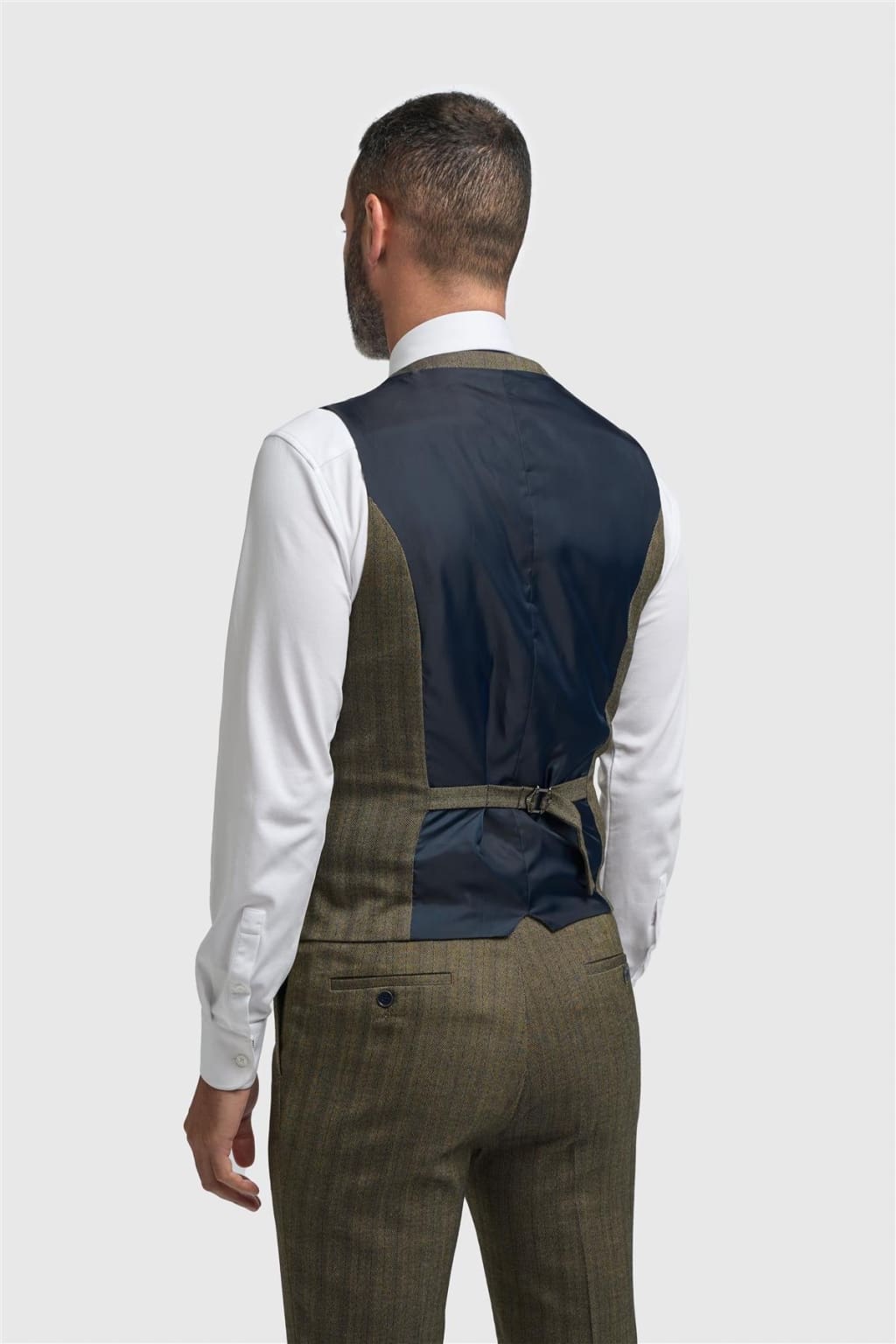Cavani Damon Men's Sage Double Breasted Waistcoat - MENSWEARR.COM
