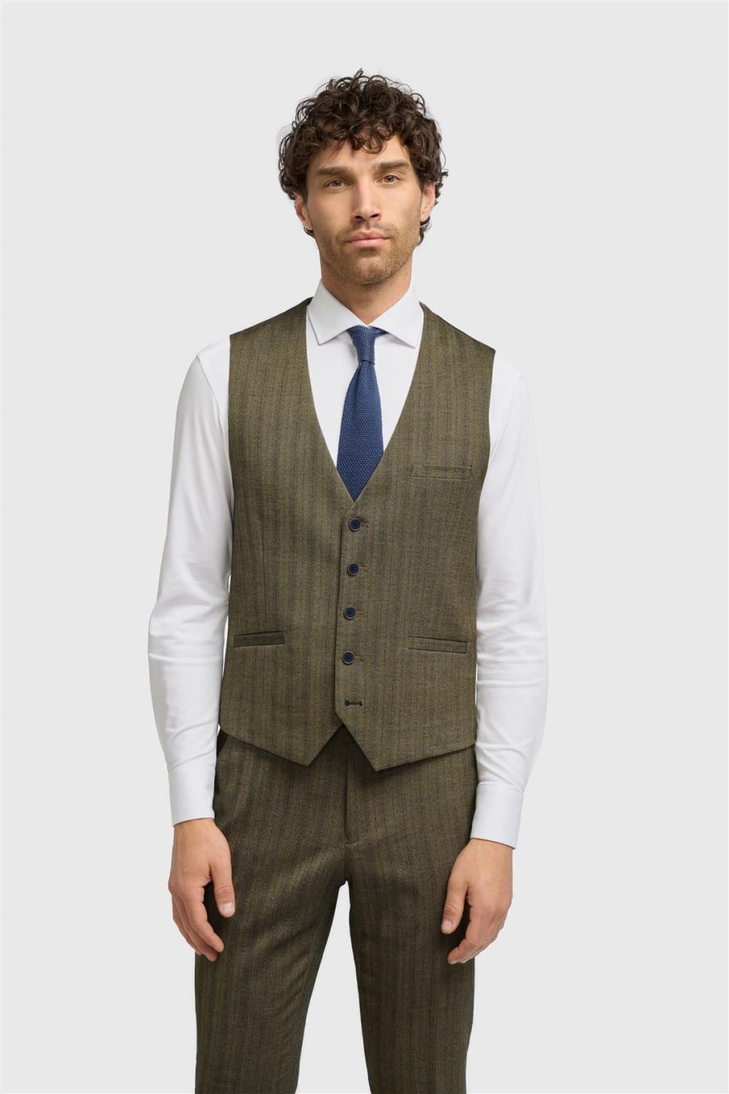 Cavani Damon Men's Sage Waistcoat - MENSWEARR.COM
