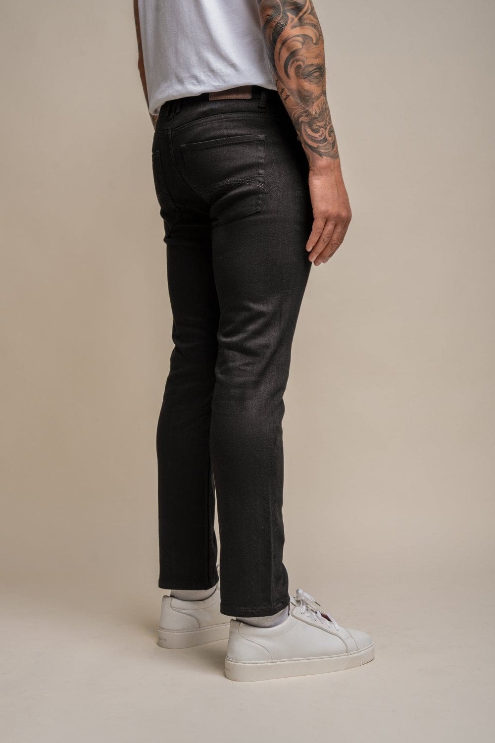 Cavani Milano Black Stretch Denim Jeans - MENSWEARR.COM
