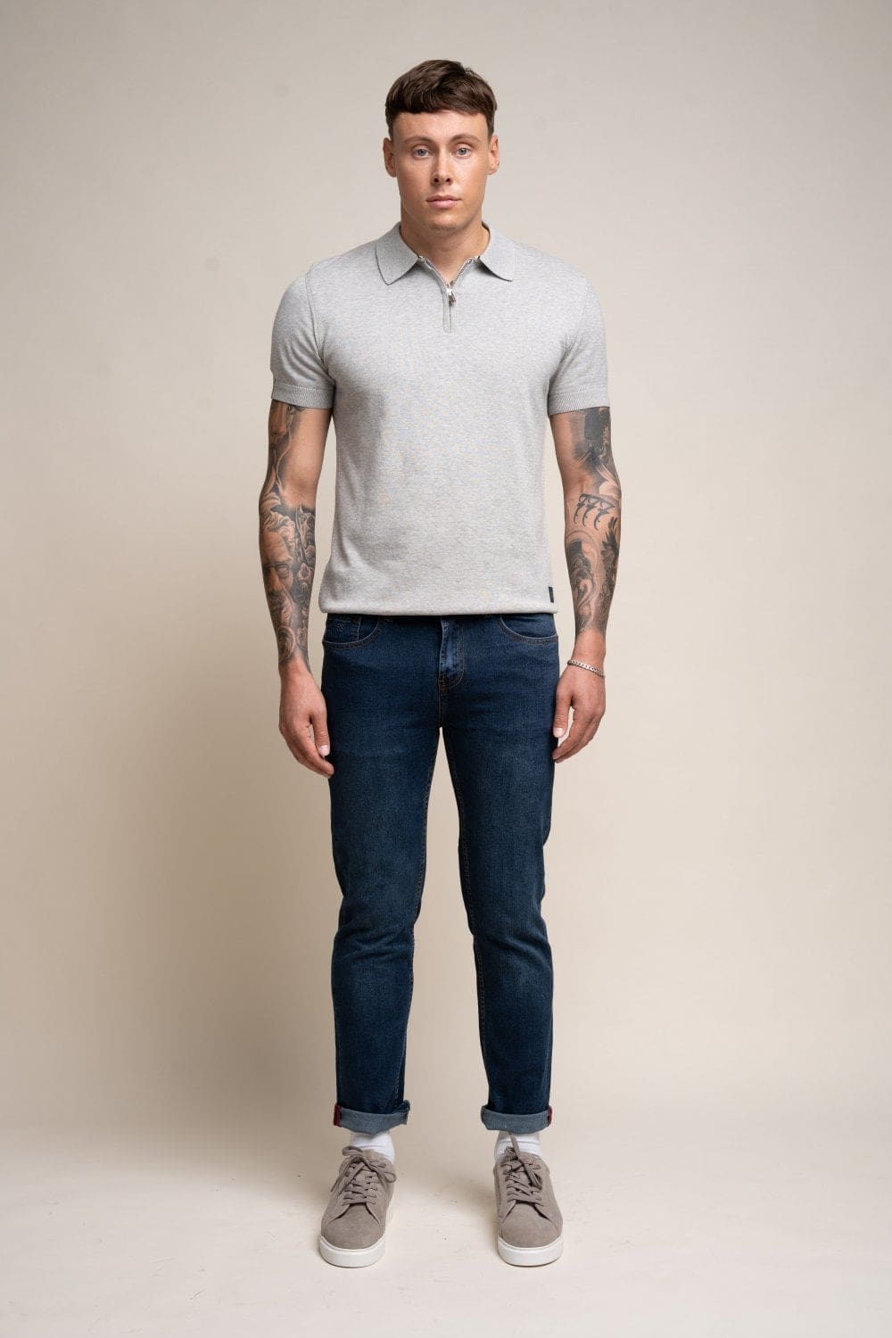 Cavani Milano Stonewash Stretch Denim Jeans - MENSWEARR.COM