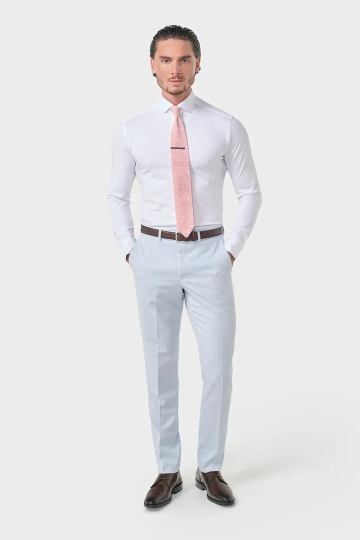 Cavani Tropez Sky Slim Fit Trousers - MENSWEARR.COM