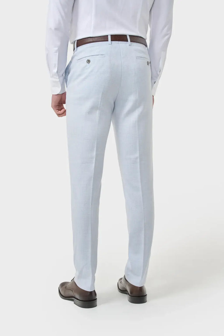 Cavani Tropez Sky Slim Fit Trousers - MENSWEARR.COM