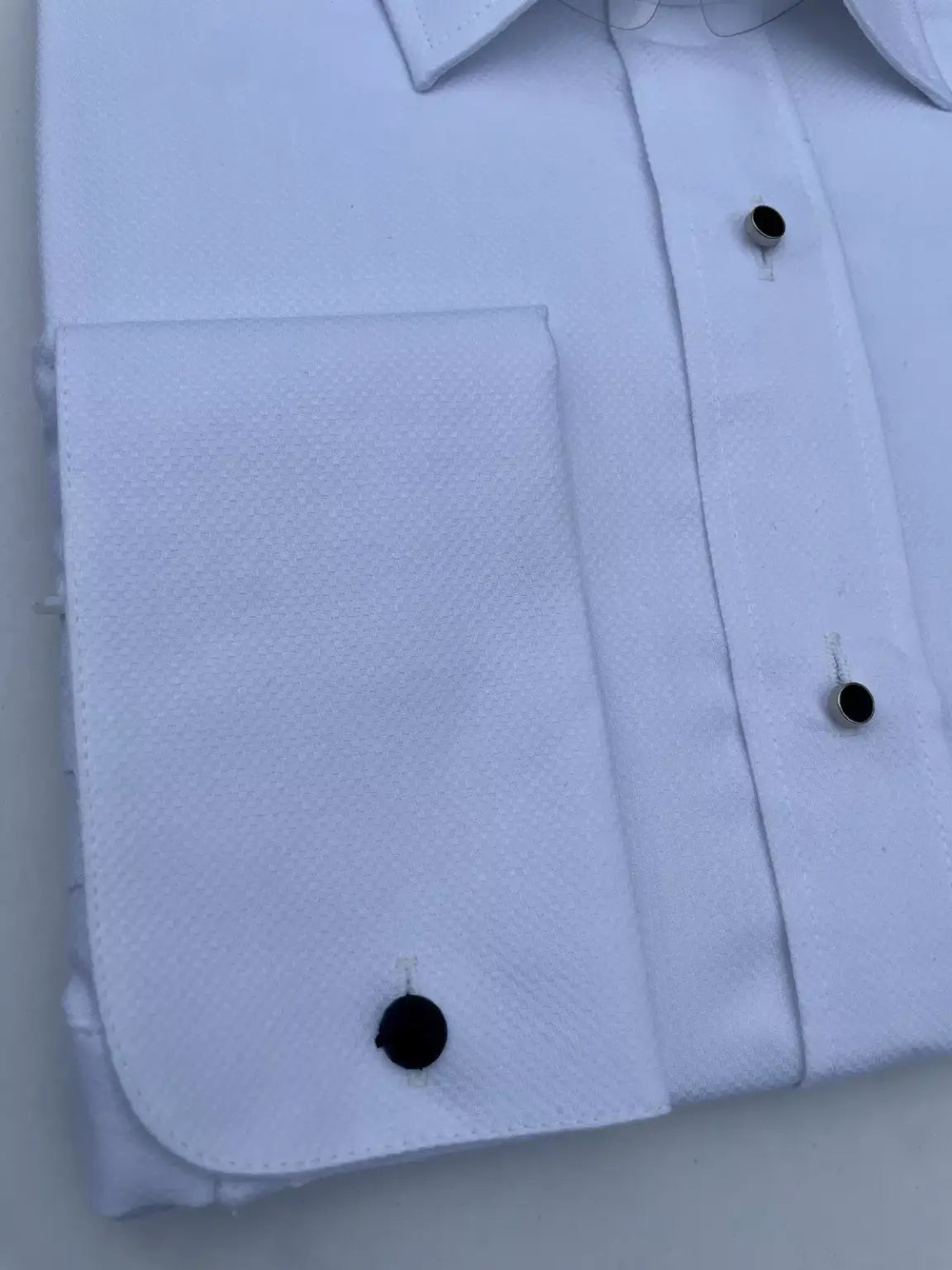 Colin Ross Mock Marcella Dobby Standard Collar Dress Shirt with studs ...