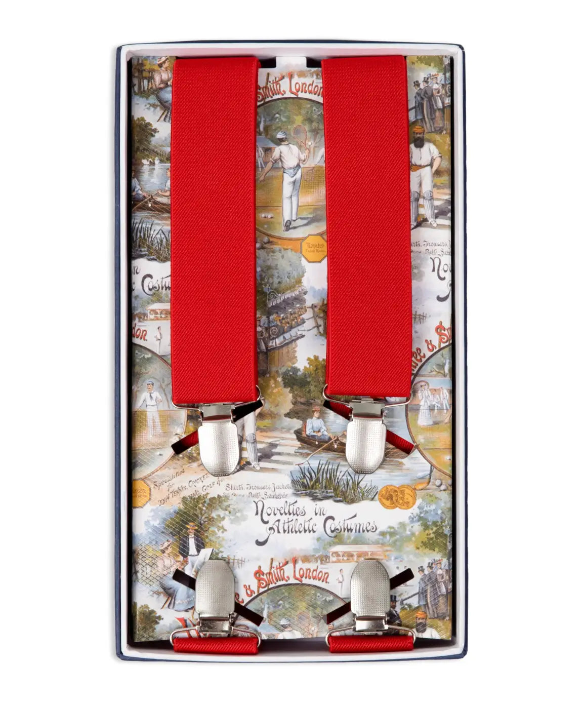 L A Smith | LA Smith Men's Red X-Shape Braces - MENSWEARR