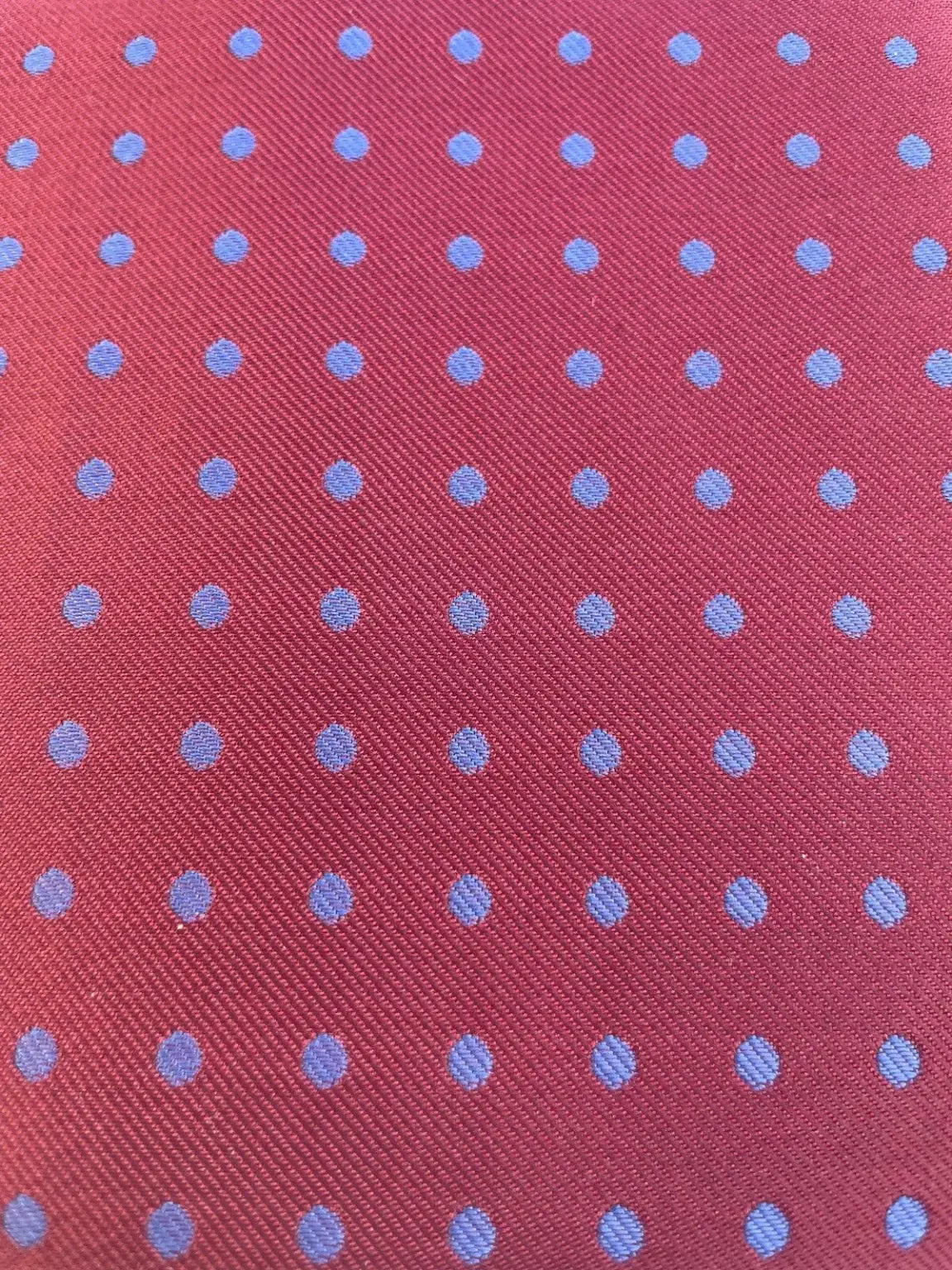 LA Smith Wine Blue Spot Poly Tie & Hank Set - MENSWEARR.COM