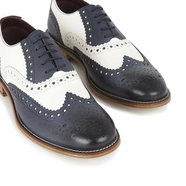London Brogues | London Brogue Gatsby Leather Brogue Navy/White Men's ...