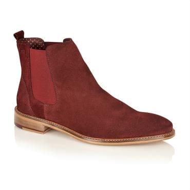 London Brogues | London Brogue Hamilton Suede Chelsea Bordo Men's Boots ...