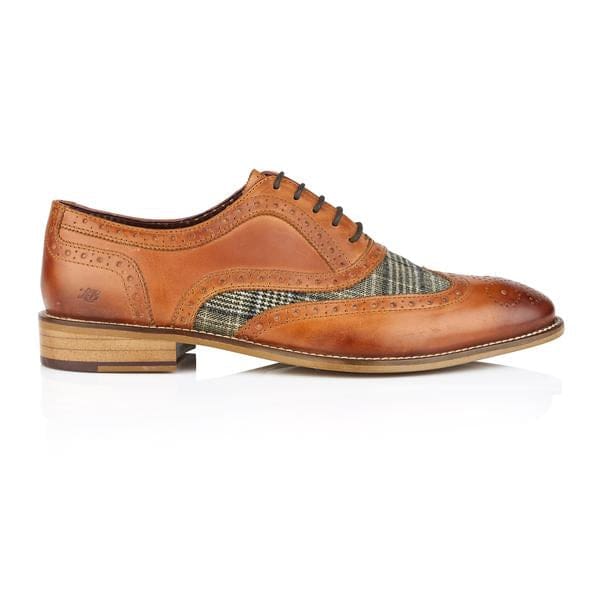 London Brogues | London Brogue Shelby Oxford Tan Tweed Shoes ...