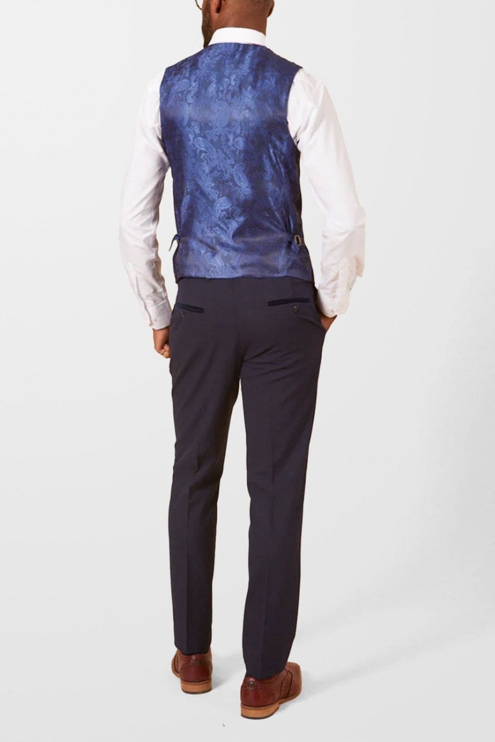 Marc Darcy Marc Darcy Bromley Navy Blue Check 3 Piece Suit Menswearr House Of Menswear