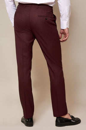 Marc Darcy | Marc Darcy Danny Wine Tailored Trousers - MENSWEARR ...