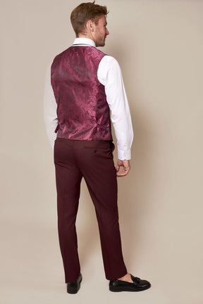 Marc Darcy | Marc Darcy Danny Wine Tailored Trousers - MENSWEARR ...