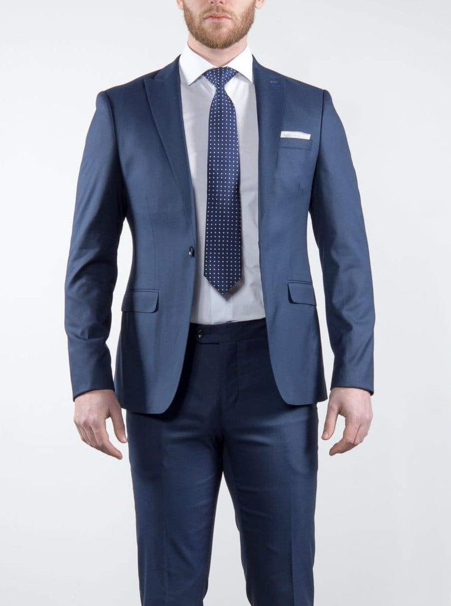 Marco Prince | Marco Prince Grande Men's Blue Textured Suit Jacket ...