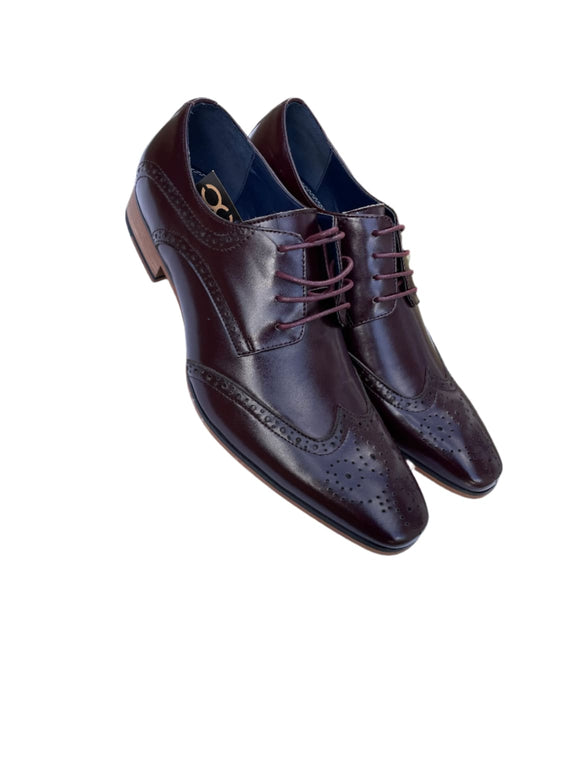 MENSWEARR | Cavani Conrad Derby Brogue Wine Shoes - MENSWEARR ...