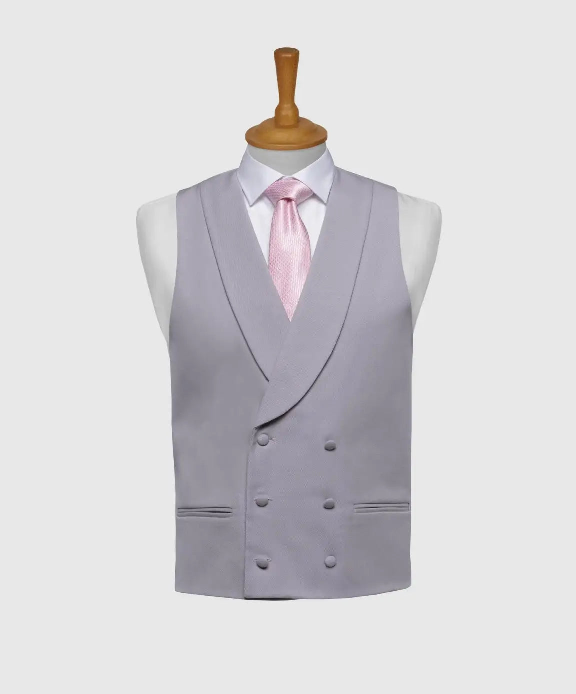 LA Smith Ascot Double-Breasted Fine Wool Formal Waistcoats - MENSWEARR.COM