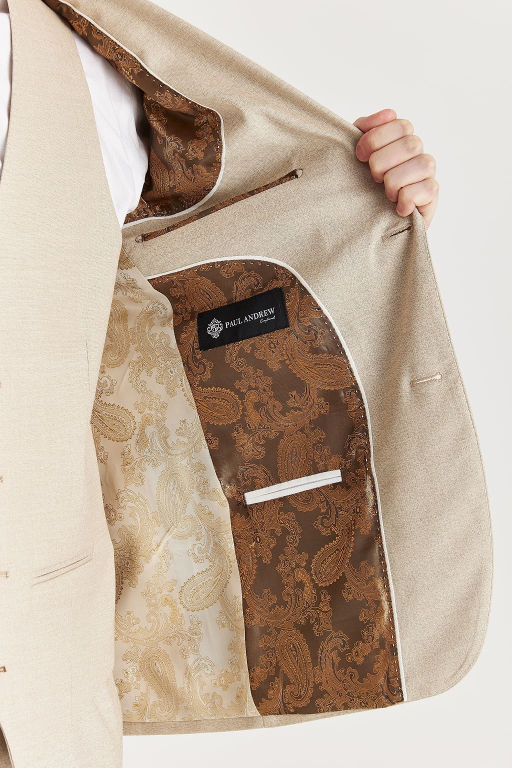 Paul Andrew | Paul Andrew Belmont Beige Men's 3 Piece Suit - MENSWEARR ...
