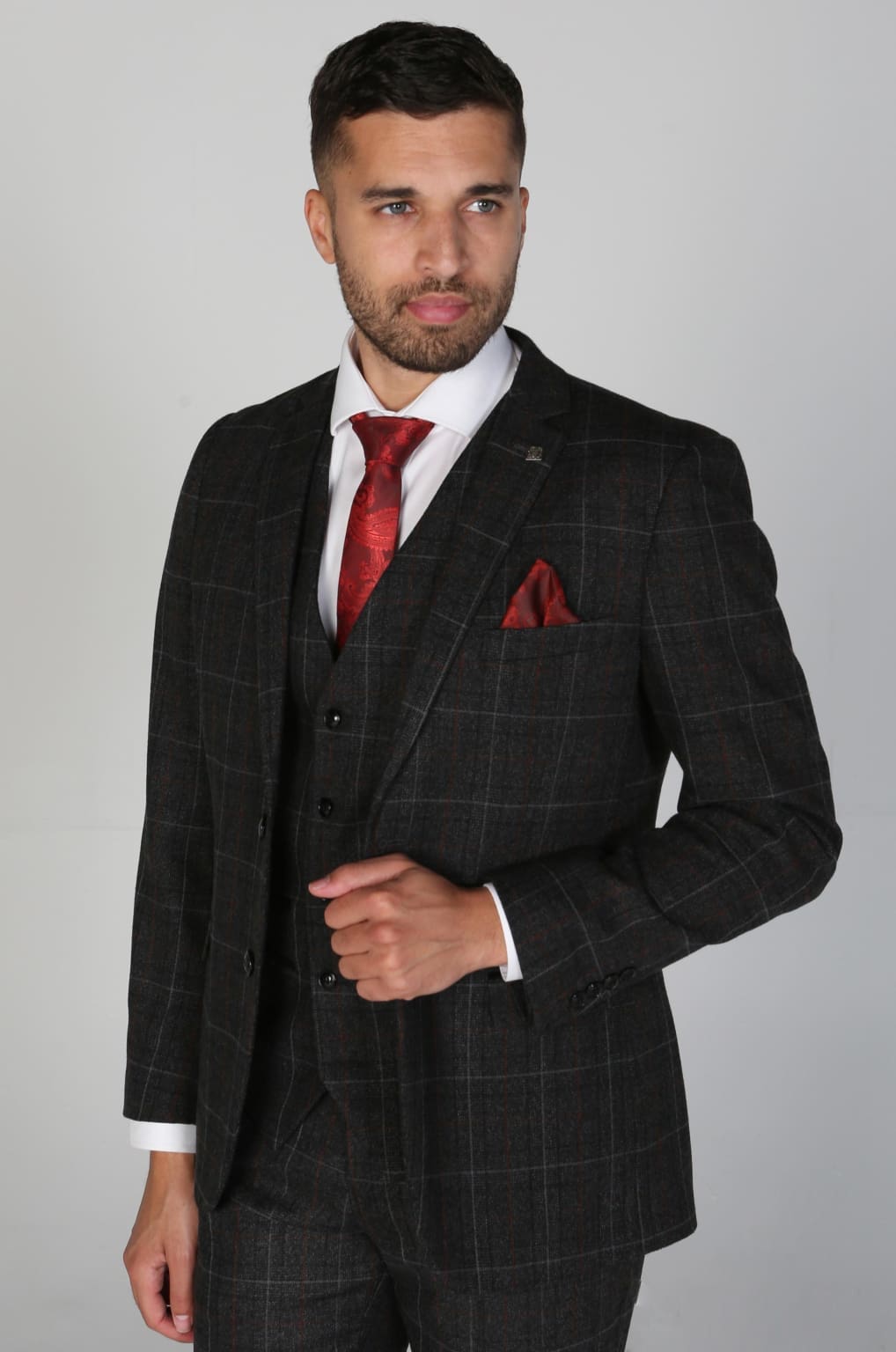 Paul Andrew | Paul Andrew Harvey Grey Men's 3 Piece Suit - MENSWEARR ...