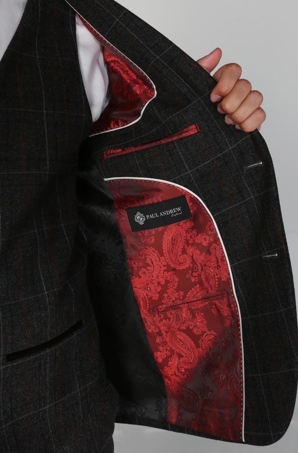 Paul Andrew | Paul Andrew Harvey Grey Men's 3 Piece Suit - MENSWEARR ...