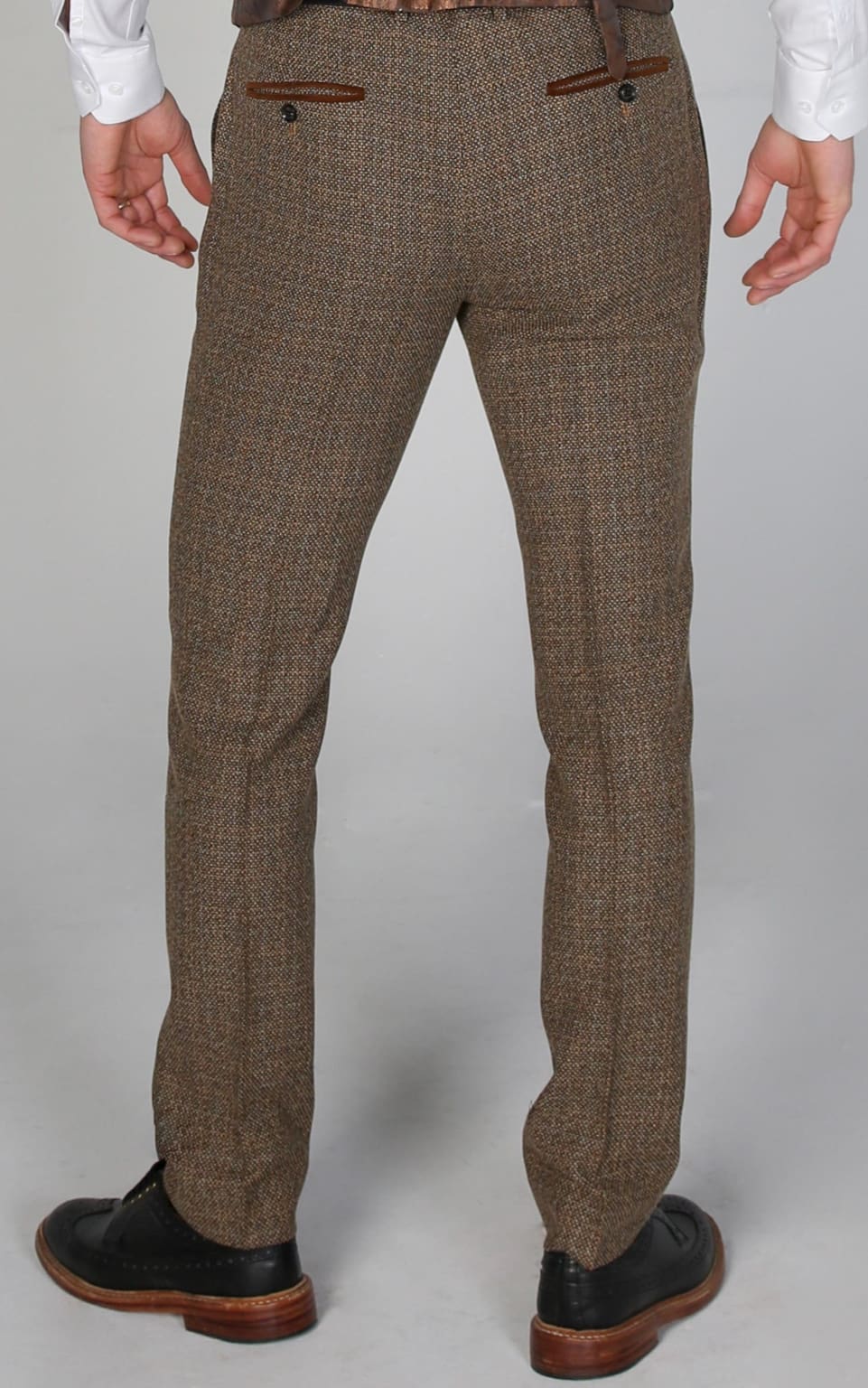 Paul Andrew | Men's Ralph Brown Trousers - MENSWEARR - House of Menswear