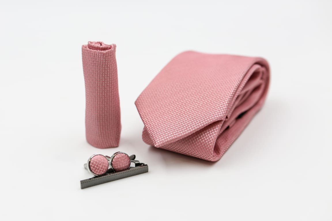 Paul Andrew | Paul Andrew - Pink Textured Tie Set - MENSWEARR - House ...