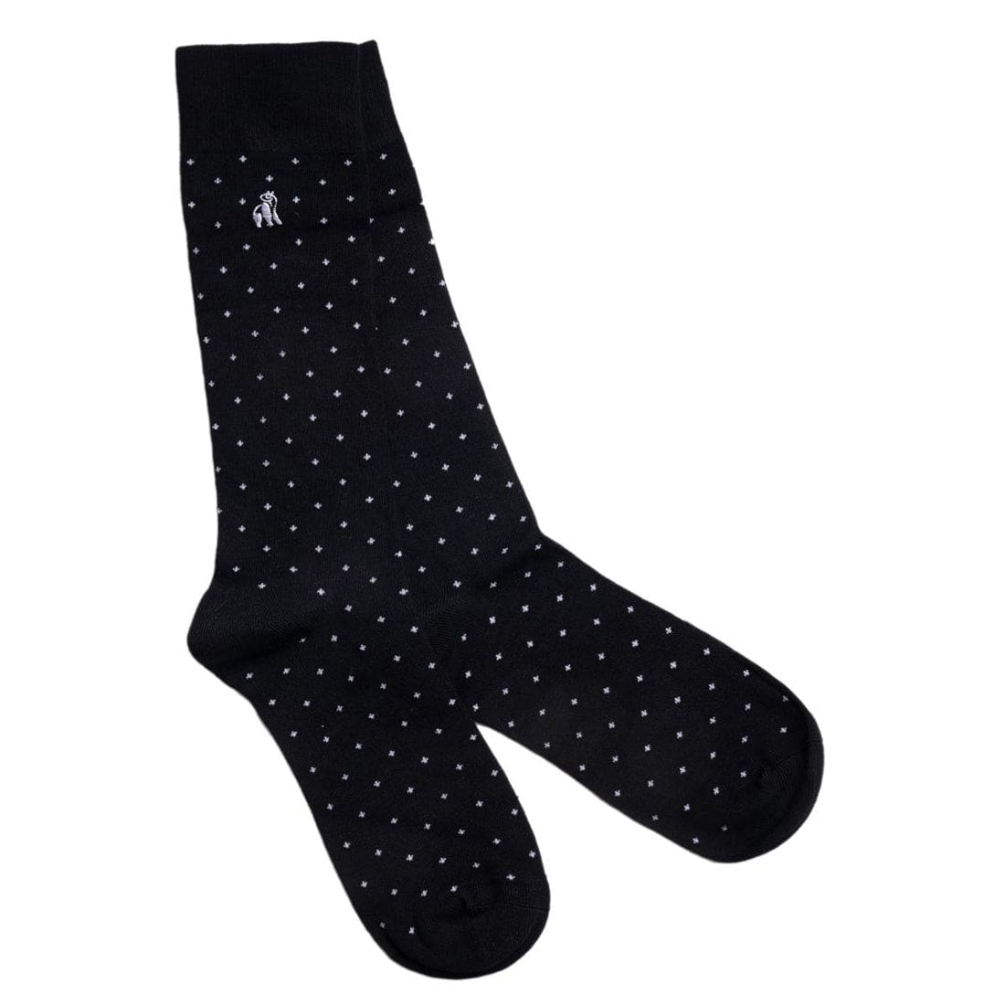 Swole Panda | Spotted Black Bamboo Socks - MENSWEARR