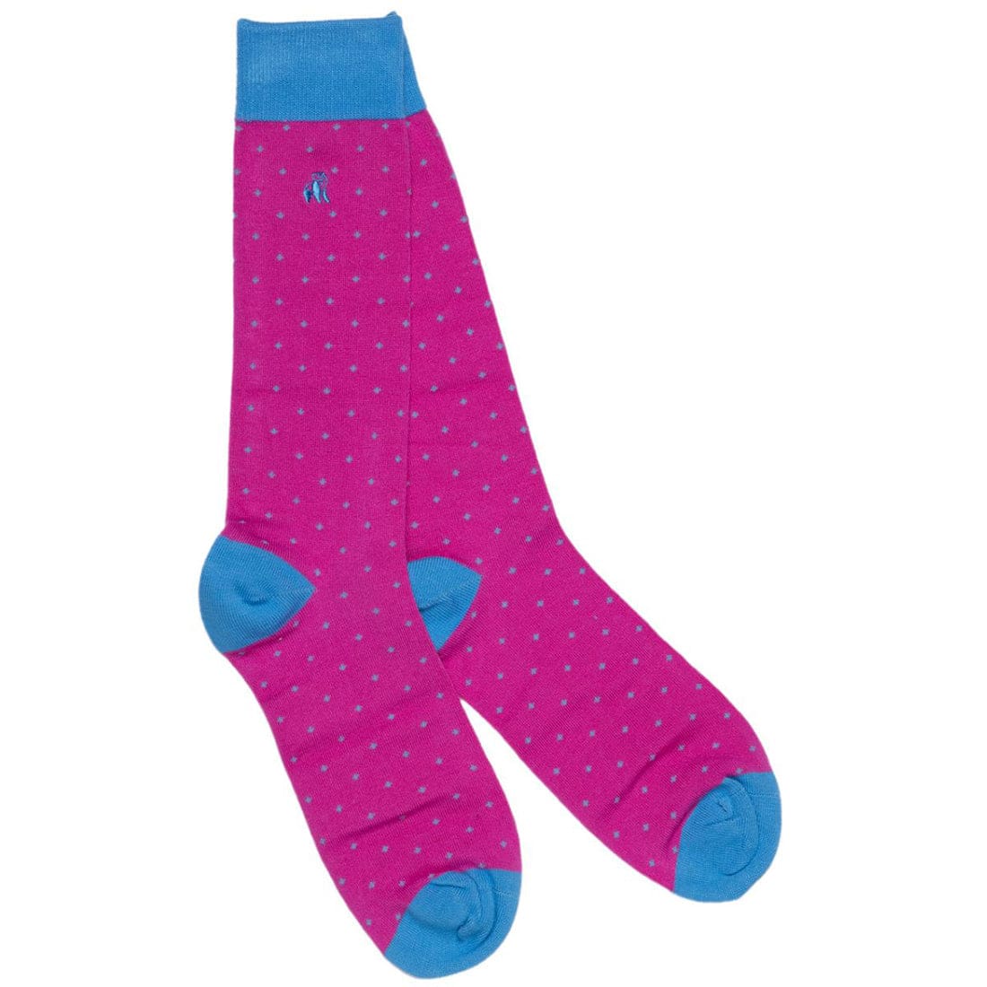 Swole Panda | Spotted Blue Bamboo Socks - MENSWEARR