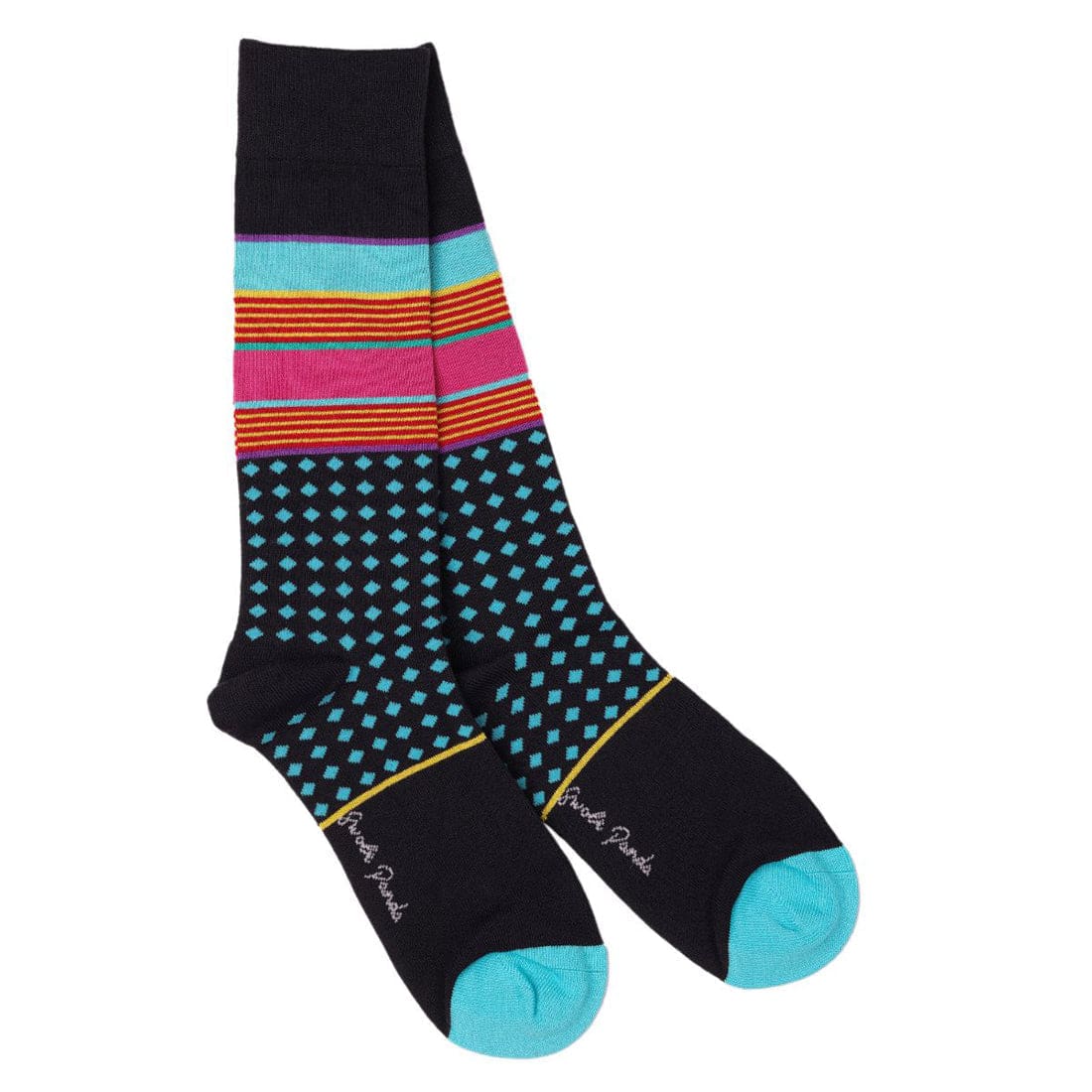 Swole Panda | Stripe & Diamond Socks - MENSWEARR - House of Menswear