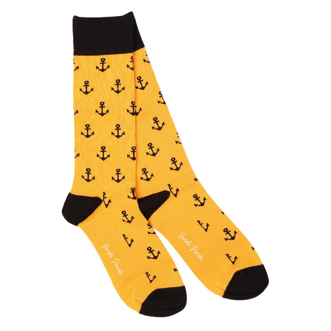 Swole Panda | Yellow Anchor Bamboo Socks - MENSWEARR