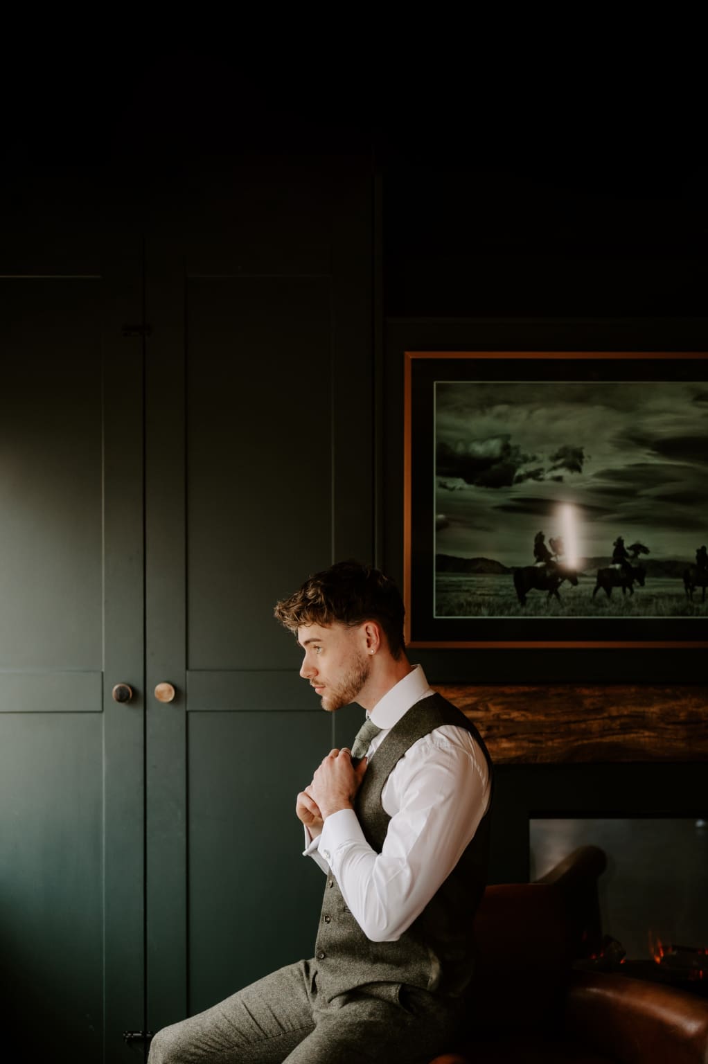 Torre | Torre Albert Green Pure Wool Tweed 3-Piece Suit - MENSWEARR ...