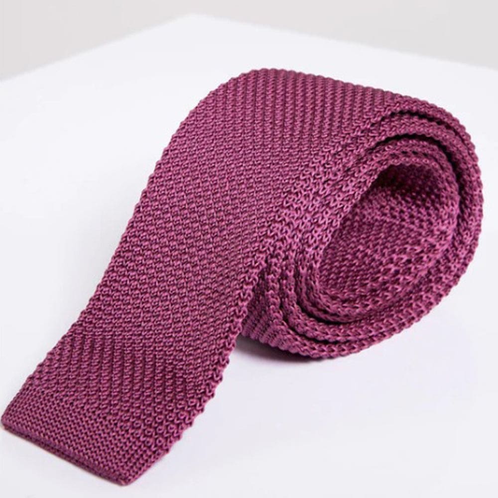 Marc Darcy | Marc Darcy KT Berry Knitted Tie - MENSWEARR