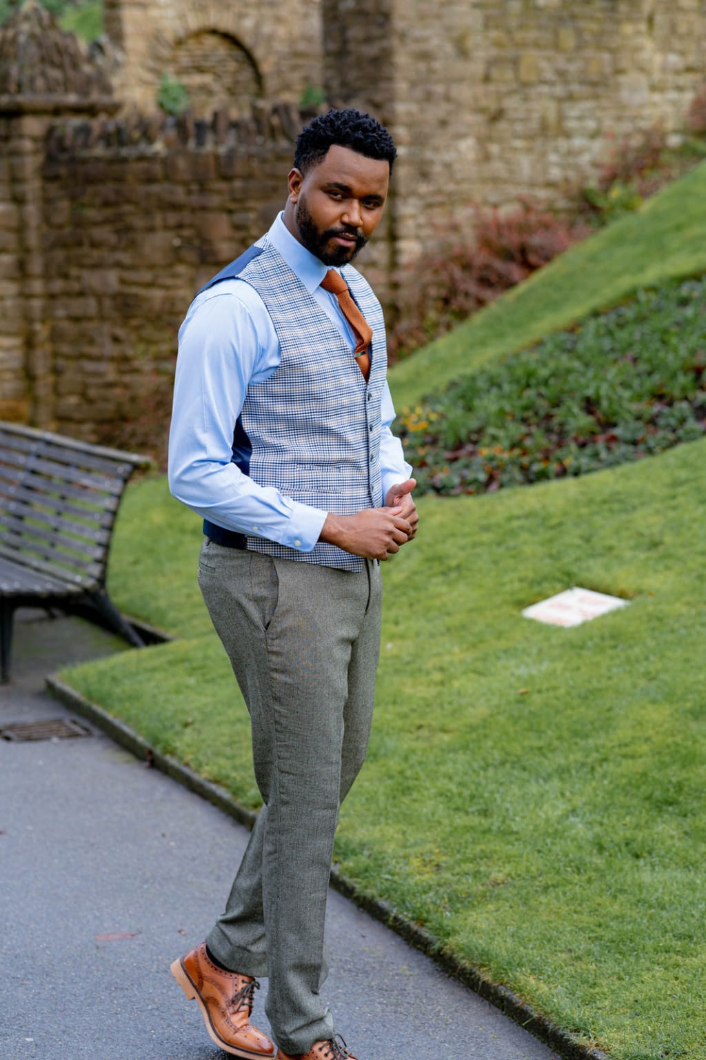 Skopes | Skopes Jude 3 Piece Sage Green Tweed Wedding Suit - MENSWEARR ...