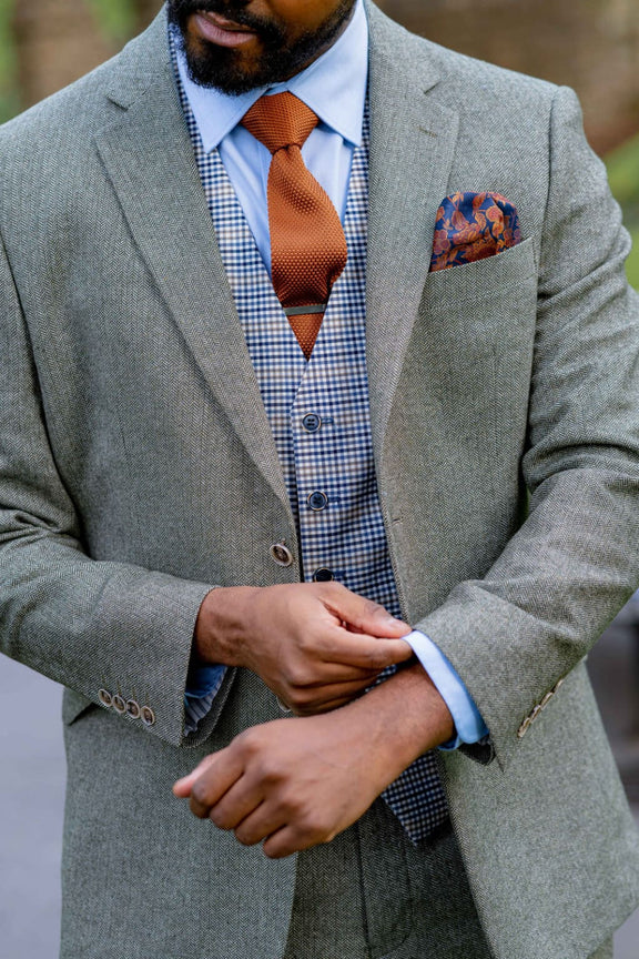 Skopes | Skopes Jude 3 Piece Sage Green Tweed Wedding Suit - MENSWEARR ...