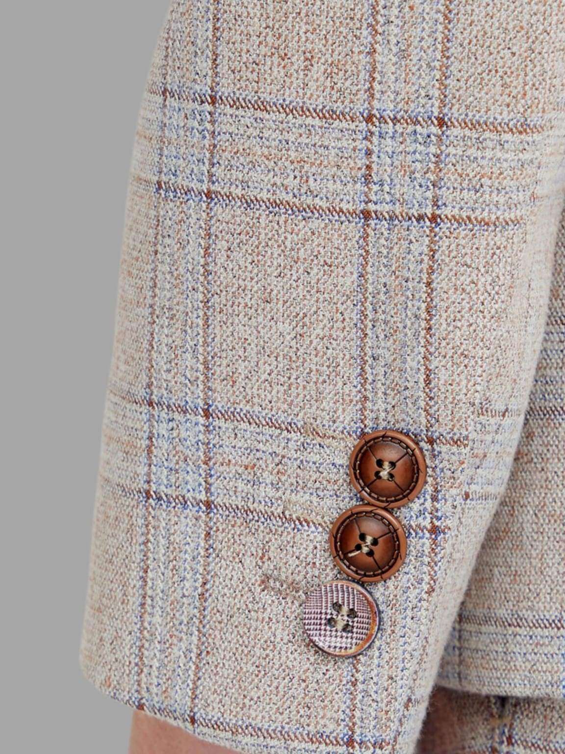 Antique Rogue | Antique Rogue Saint Cream Check Tweed Jacket ...