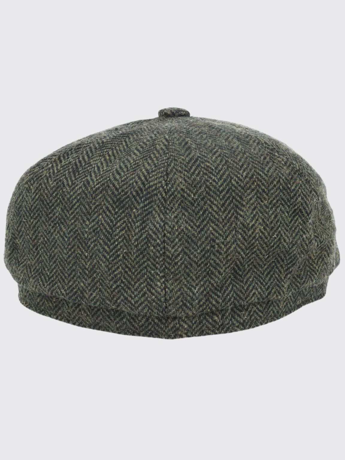 Barucci | Barucci Devon Wool Blend Green Herringbone Tweed Baker Boy ...