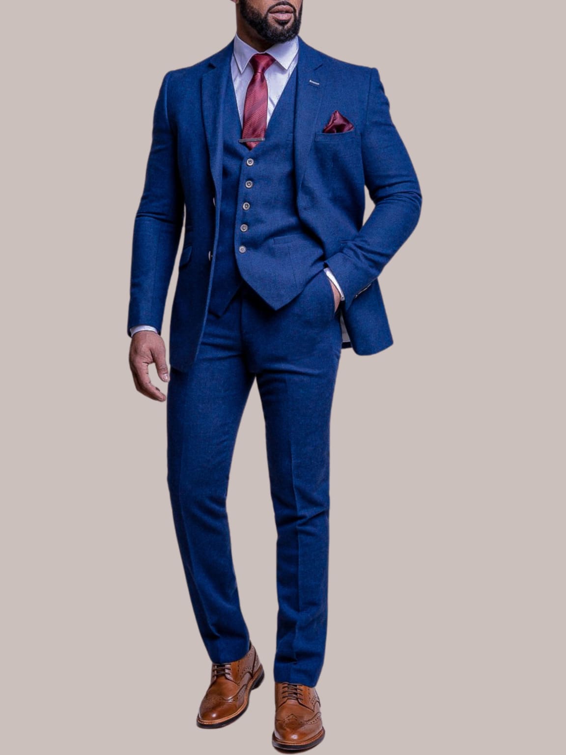 Cavani | Cavani Orson Men's Blue Tweed Blazer - MENSWEARR – MENSWEARR ...