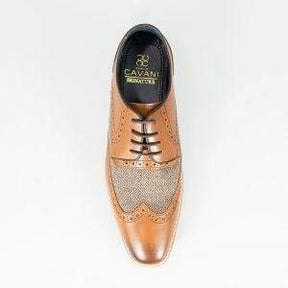 Cavani William Men's Tan Tweed Shoes - MENSWEARR.COM
