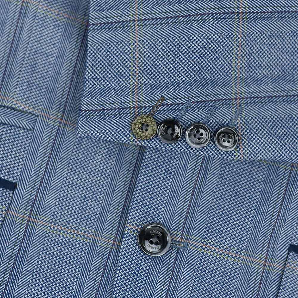 Cavani | Connall Blue Sim Fit Tweed Style Jacket - MENSWEARR - House of ...