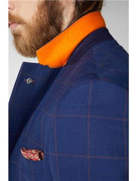Gibson London | Gibson London Regent Navy / Burgundy Check Jacket ...