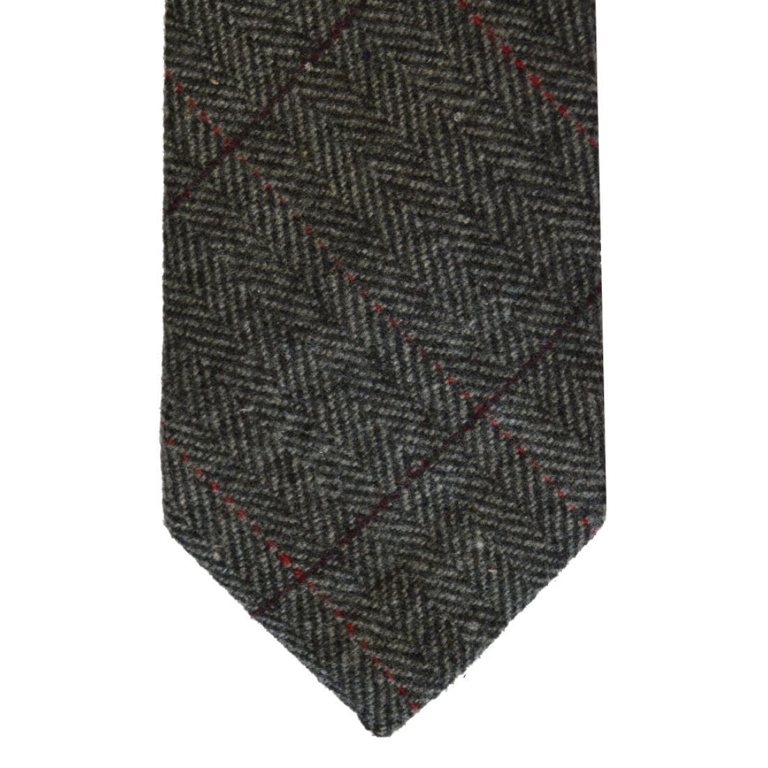 L A Smith | LA Smith Grey Check Tweed Tie - MENSWEARR