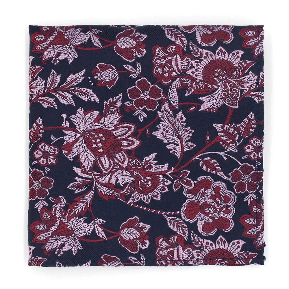 L A Smith | L A Smith Lilac And Raspberry On Navy Bold Floral Tie And ...