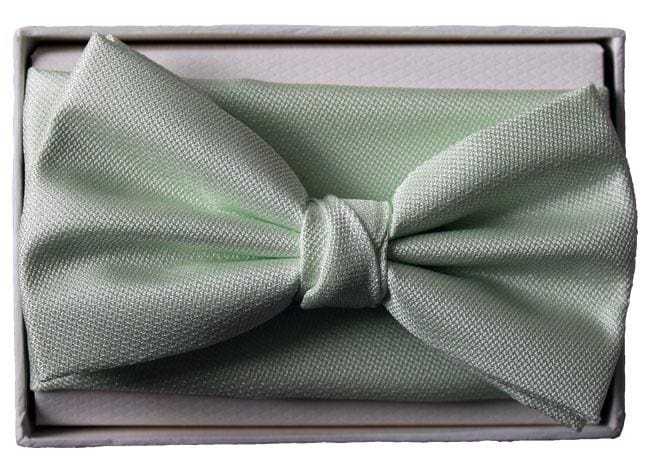 L A Smith | L A Smith Poly Green Bow Tie And Hank Set - MENSWEARR ...
