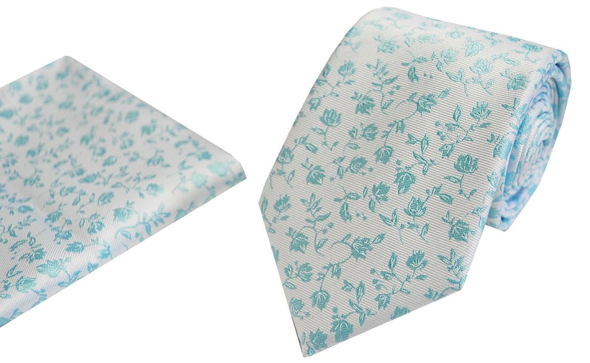 L A Smith | L A Smith Poly Mid Pink Floral Tie And Hank Set - MENSWEARR ...
