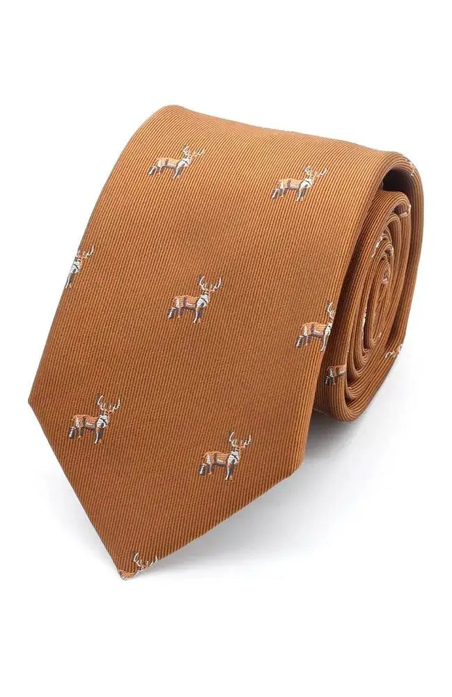 L A Smith | L A Smith Warm Spice Stags Head Tie - MENSWEARR - House of ...