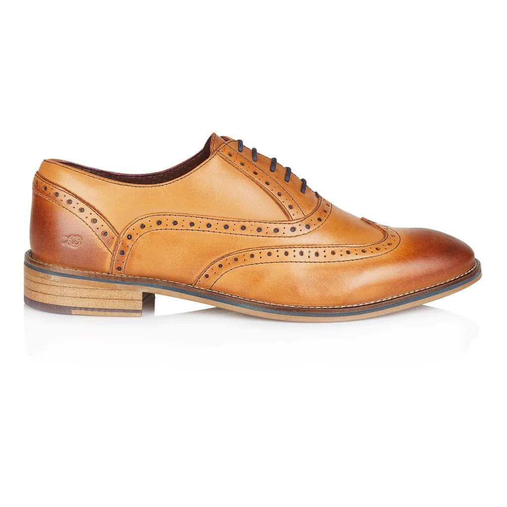 London Brogues | London Brogues Ripley Oxford Tan Men's Shoes - MENSWEARR