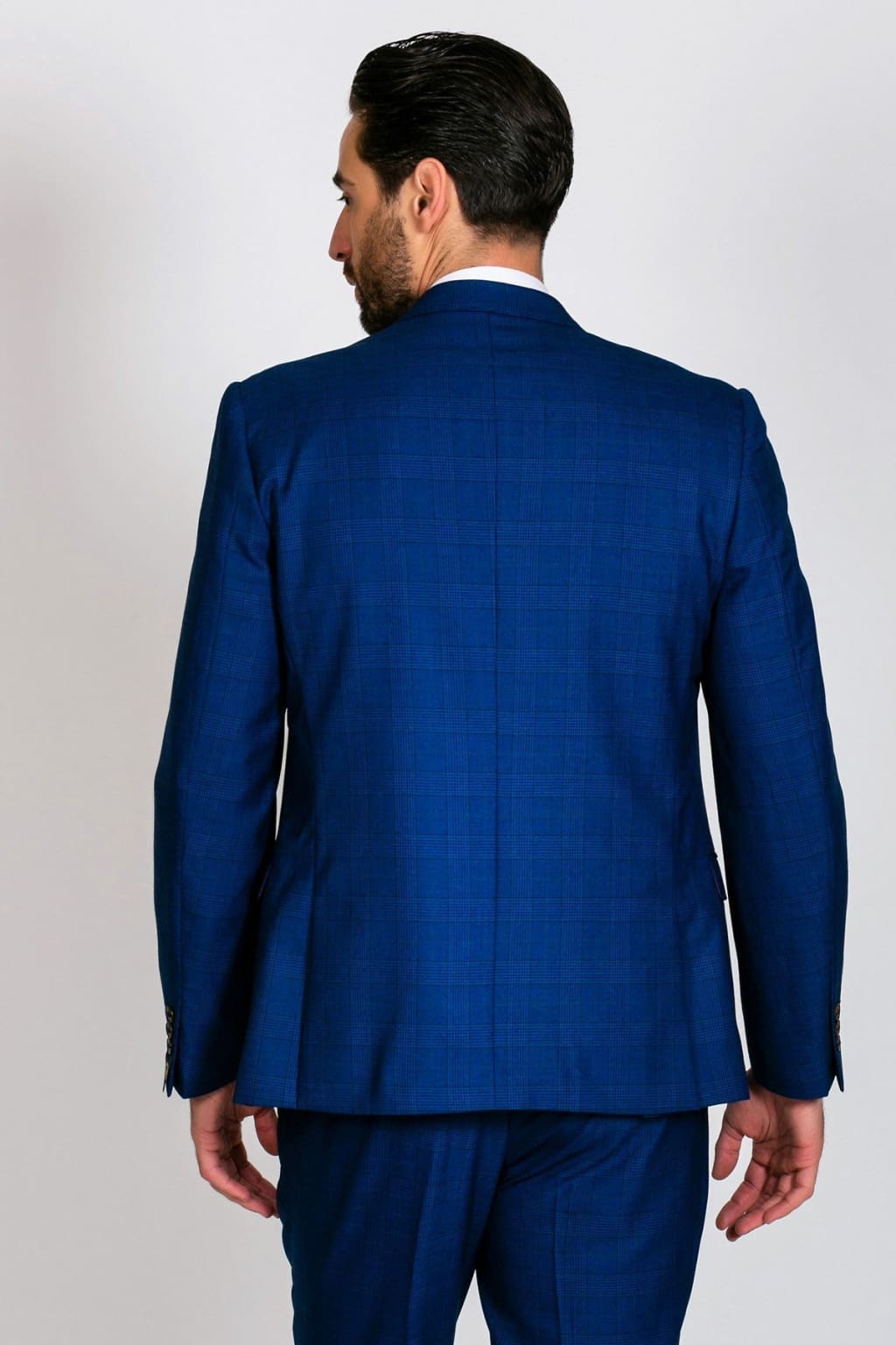 Marc Darcy | Marc Darcy George Royal Blue Check Three Piece Suit ...