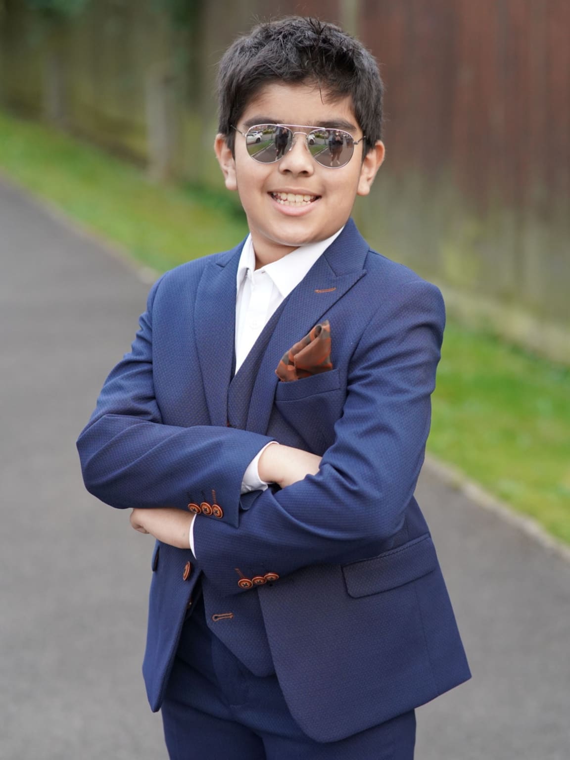 Marc Darcy | Marc Darcy Max Boy’s Royal Blue Three Piece Suit - MENSWEARR