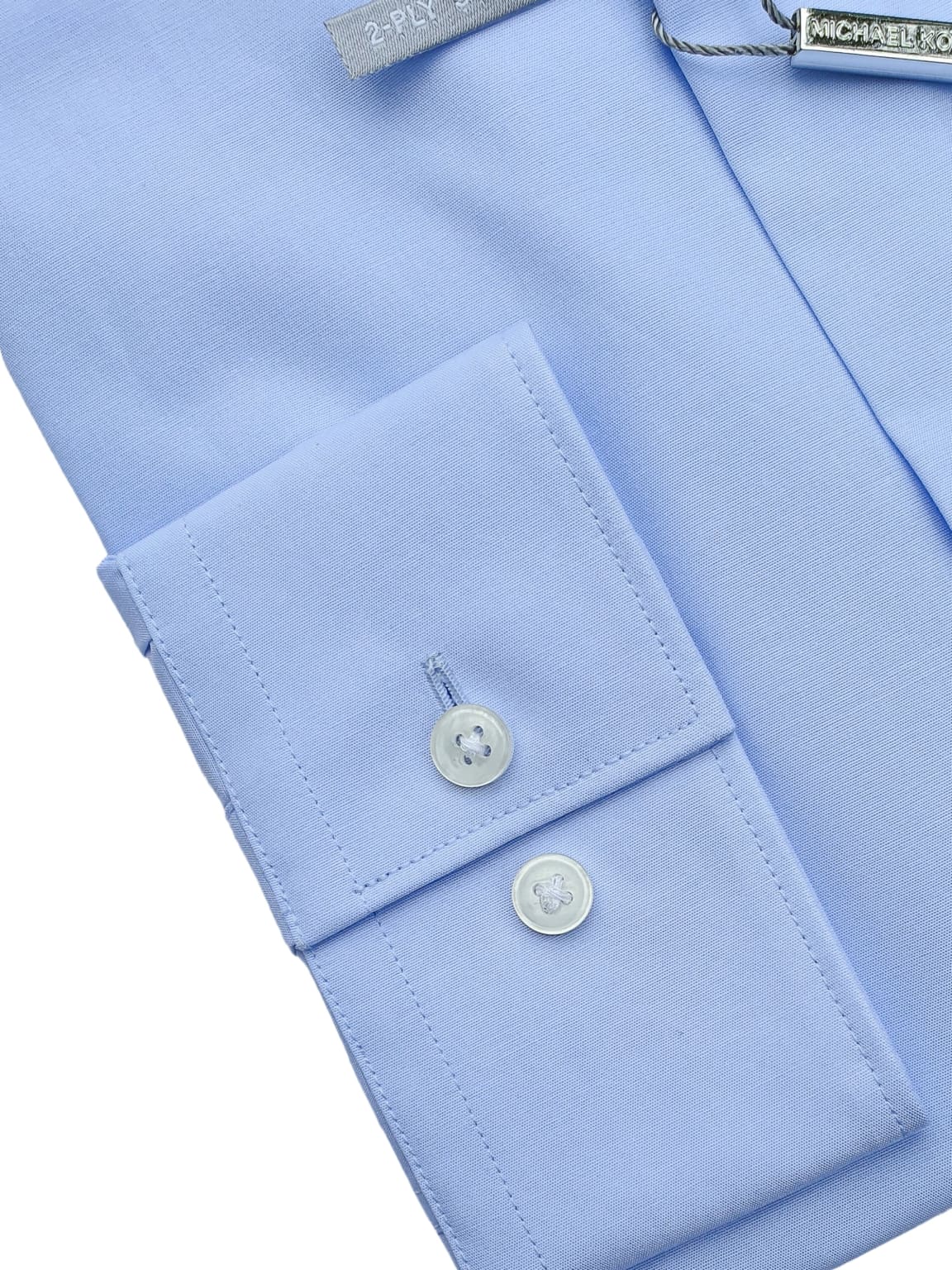 Michael Kors | Michael Kors Light Blue Premium Poplin Stretch Slim Fit ...